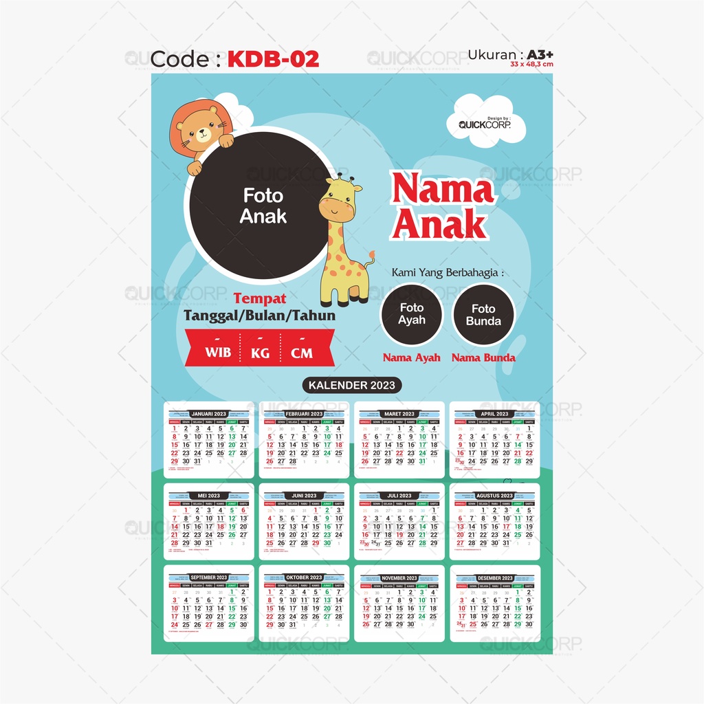 Jual KALENDER DINDING TEMATIK, TERSEDIA PILIHAN TEMPLATE DESAIN, BISA ...