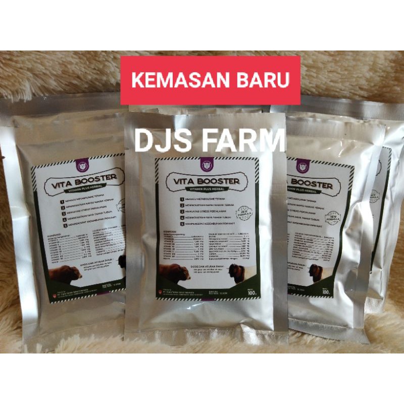 Jual Vita Booster 100gr NEW FORMULA - Vitabooster Vitamin hewan ternak ...