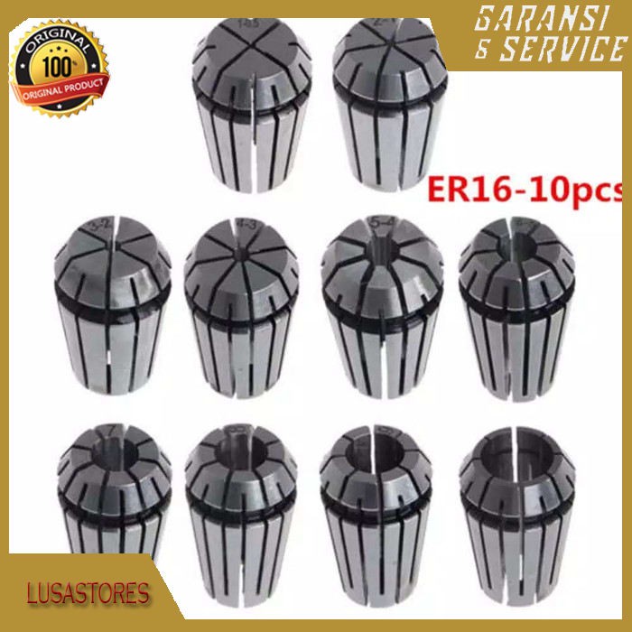 Jual ER16 set 10pcs COLLET CHUCK CNC SPINDLE MOTOR | Shopee Indonesia