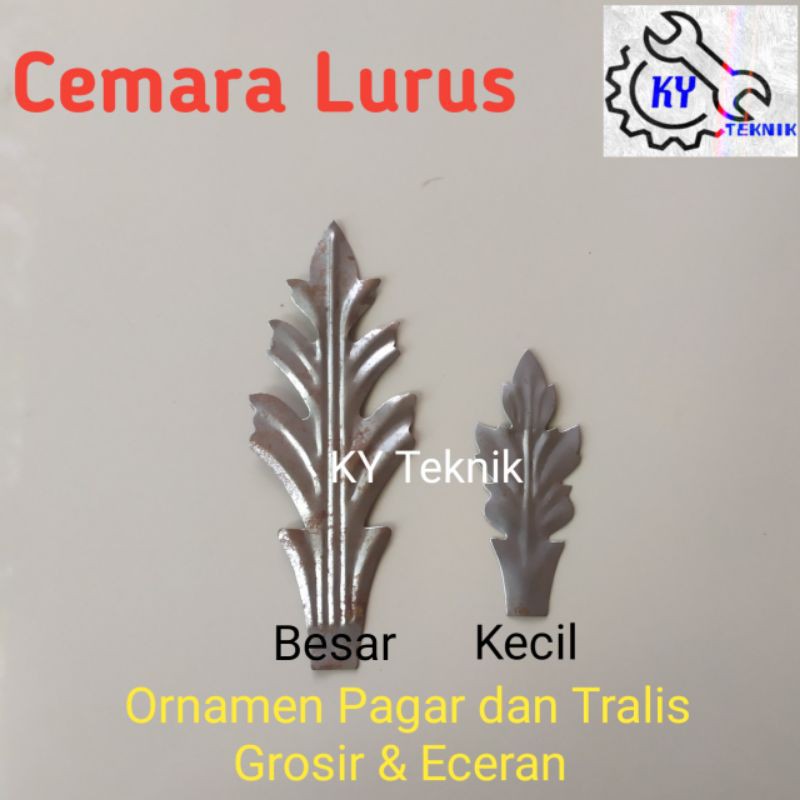 Jual Ornamen Pagar Besi Daun Cemara Lurus Besar Uk 18cm dan Kecil Uk ...