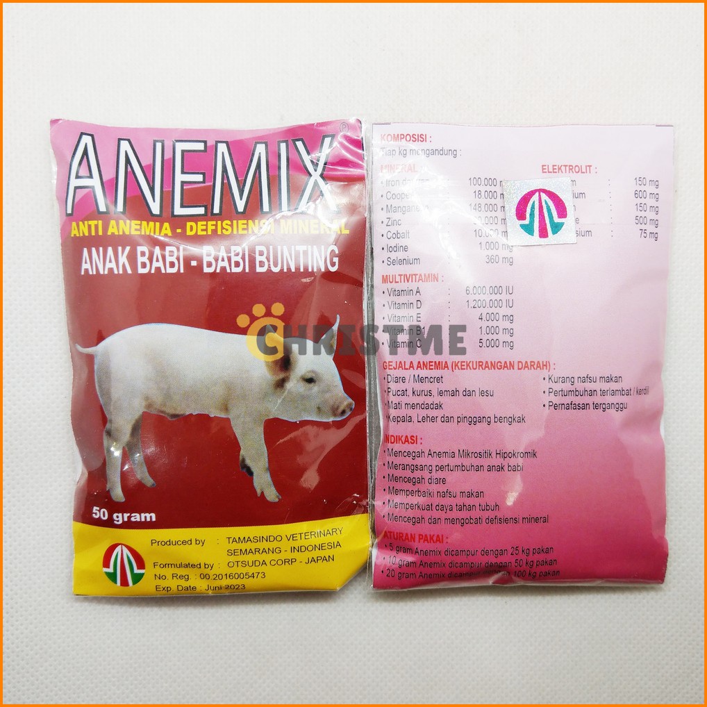 Jual ANEMIX Pig Powder 50 Gram Original Multivitamin Anti Anemia Anak ...