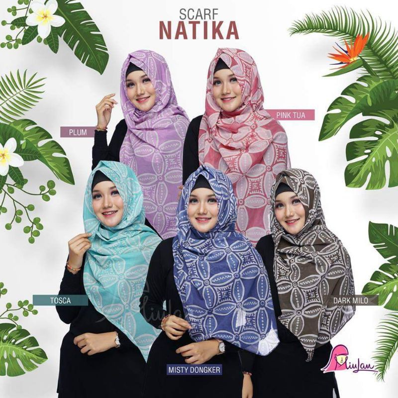 Jual pashmina NATIKA By Miulan | pashmina Motif | pashmina batik ...