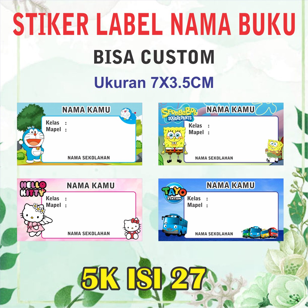 Jual stiker buku custom murah/label buku | Shopee Indonesia