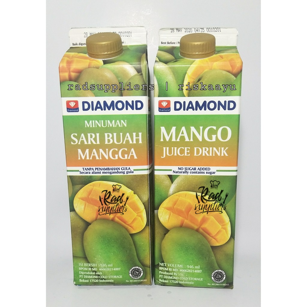 Jual Diamond Juice UnSweet 946ml kemasan Karton, Penyimpanan wajib ...