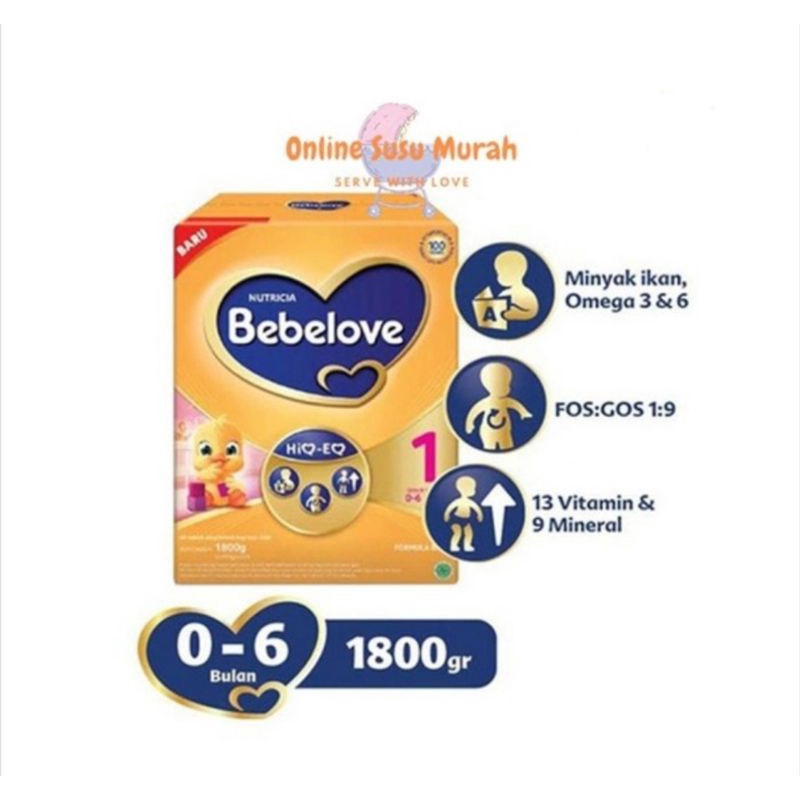 Jual Bebelove 1 susu formula bayi usia 0-6 bulan 1800 gr | Shopee Indonesia