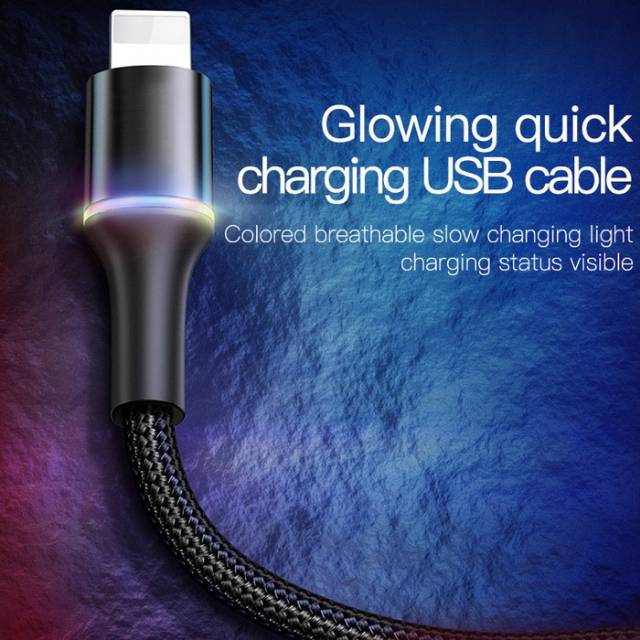 Jual KABEL DATA LED BASEUS HALO FAST CHARGING Lighting/MICRO USB/ TYPE ...