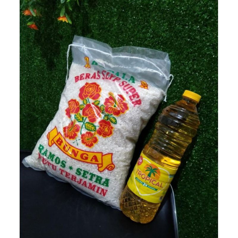 Jual paket beras + minyak goreng 1 Liter | Shopee Indonesia