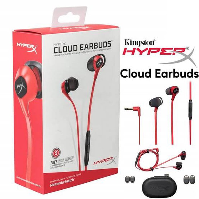 Jual HyperX Cloud Earbuds Gaming Ear phones with Mic Hyper X earphone ...