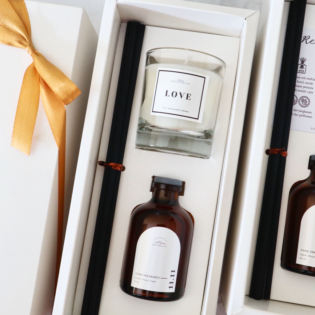 Jual Reed Diffuser and Scented Candle Gift Set Premium Luxury Lilin ...