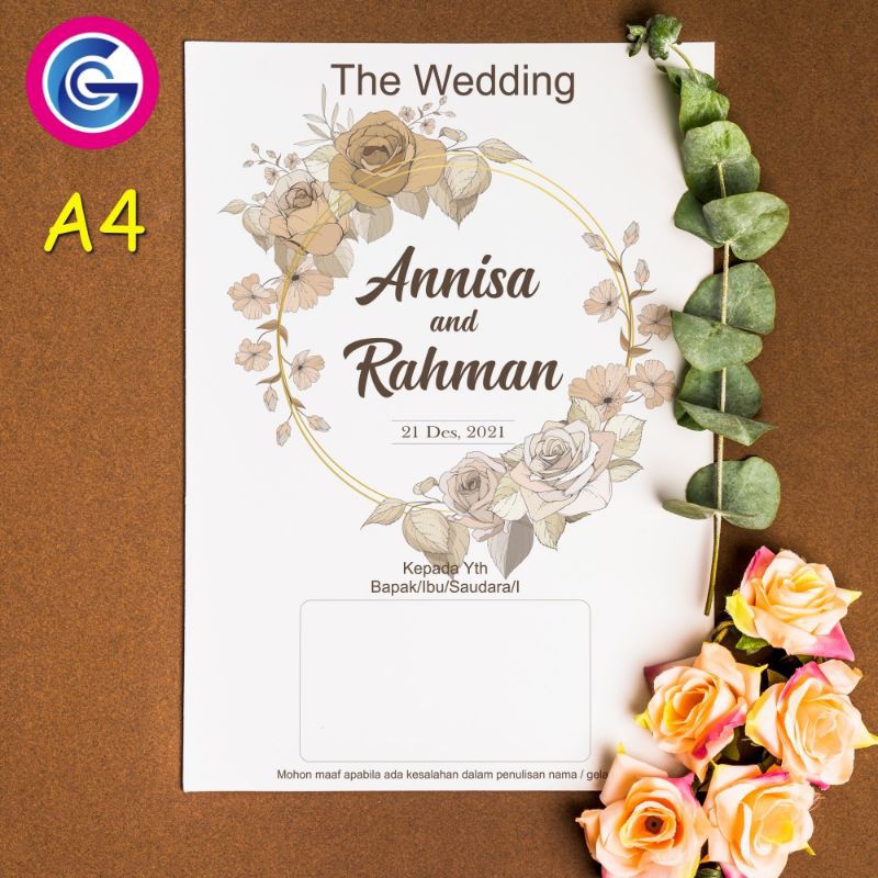 Jual Undangan Pernikahan Desain Cantik & Elegan Model A4 | Shopee Indonesia