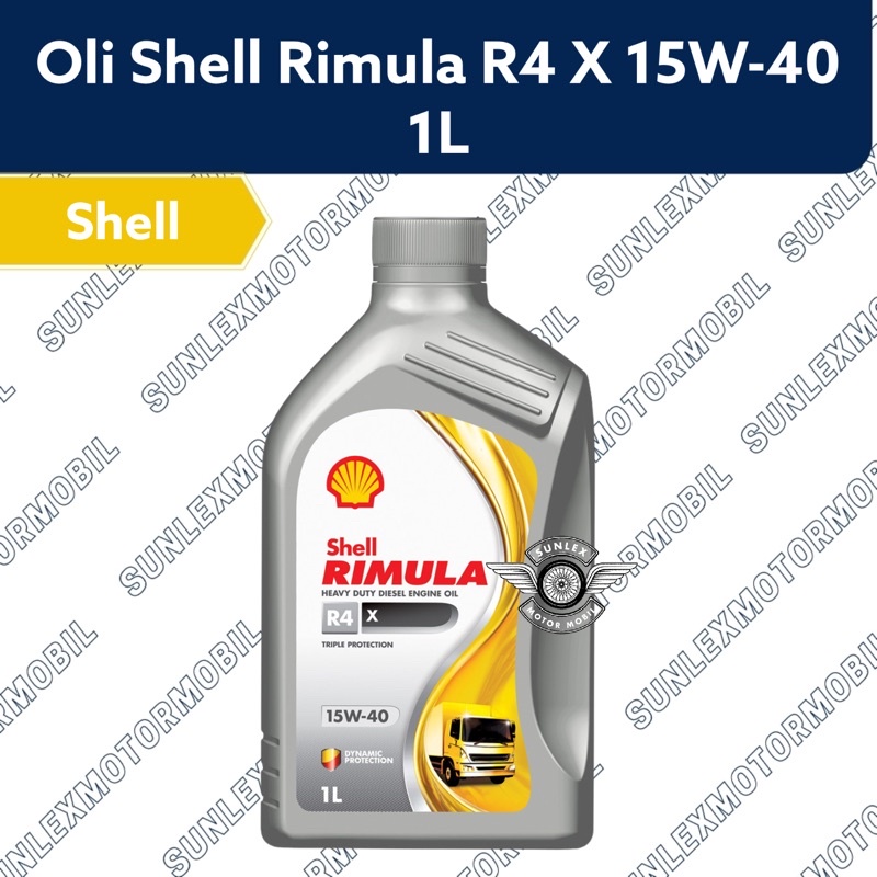 Jual ORIGINAL OLI MESIN MOBIL SHELL RIMULA R4X 1L 1LITER 15W-40 ...