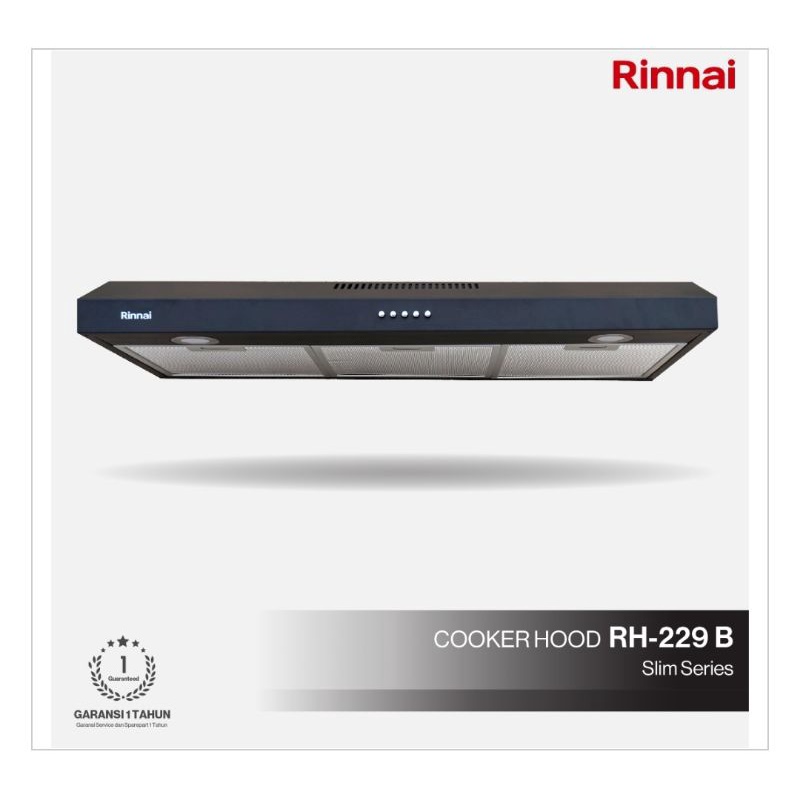 Jual Cooker Hood Rinnai RH-229B 90cm/Penghisap Asap Dapur Rinnai Slim ...