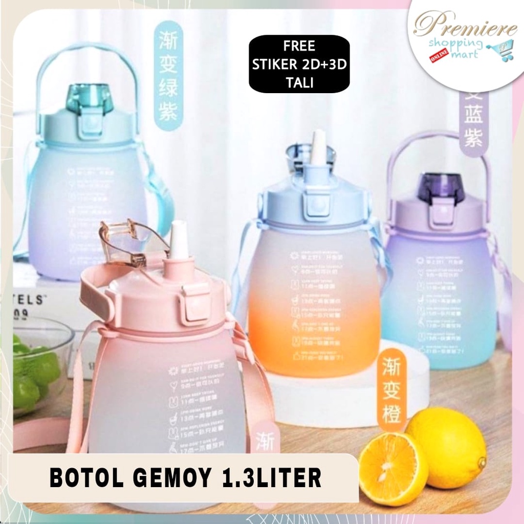 Jual PSM - BOTOL MINUM GEMOY VIRAL 1.3 LITER GRADASI 3D / TUMBLER ...