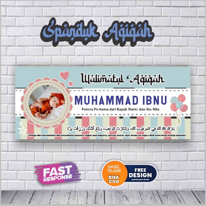Jual Baner spanduk aqiqoh anak custom murah / spanduk ucapan nikahan ...