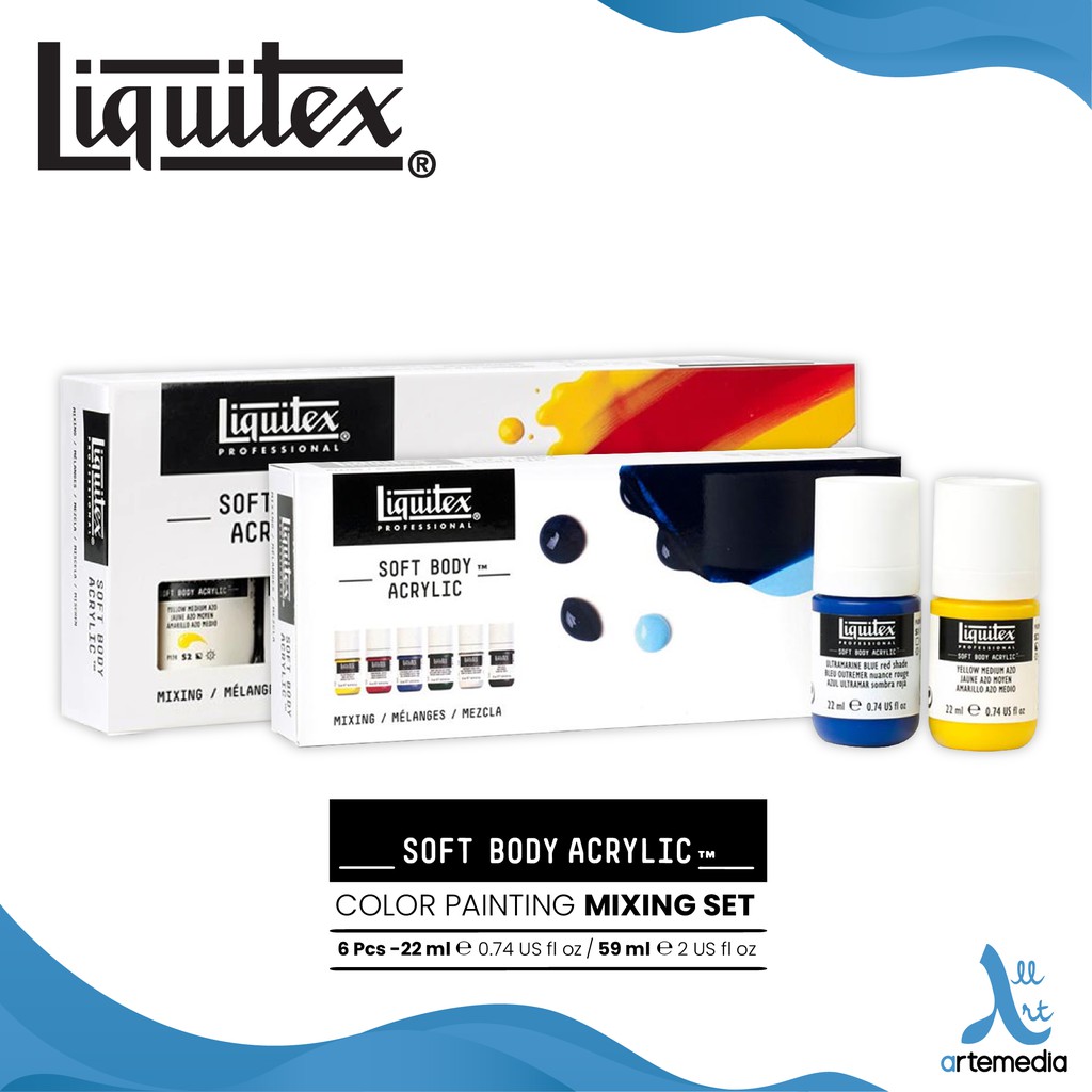 Jual Cat Akrilik Liquitex Soft Body Acrylic Color Paint Mixing Set ...
