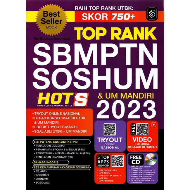 Jual TOP RANK SBMPTN & UM MANDIRI SOSHUM 2023 + CD (SEKOLAH) | Shopee Indonesia