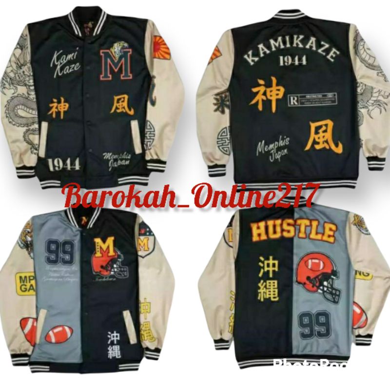 Jual JACKET VARSITY BASEBALL MOTIP TERBARU PRIA WANITA SAIZE L XL ...