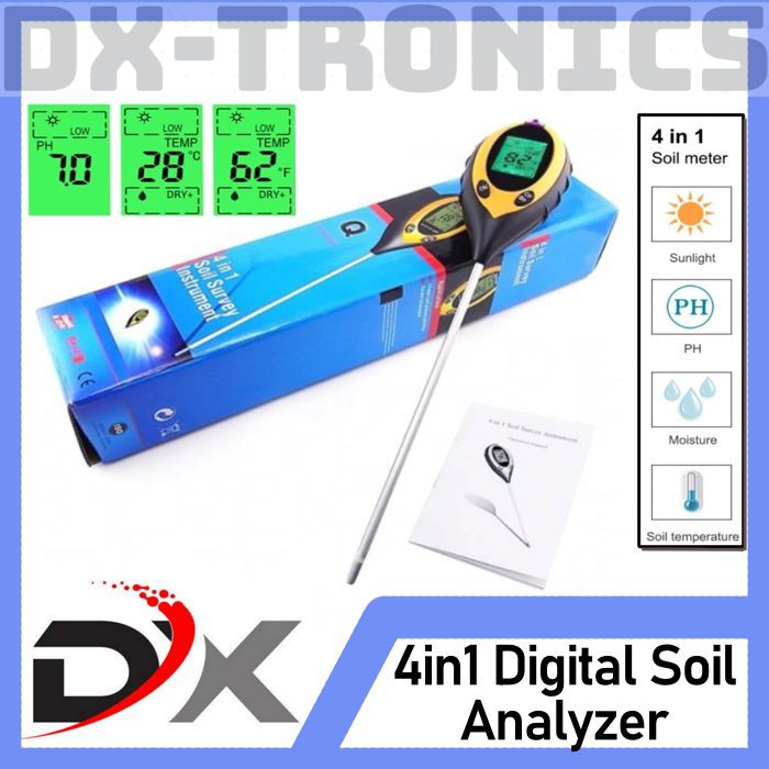 Jual Digital Soil Analyzer Tester Alat Ukur pH Tanah 4 in 1 | Shopee ...