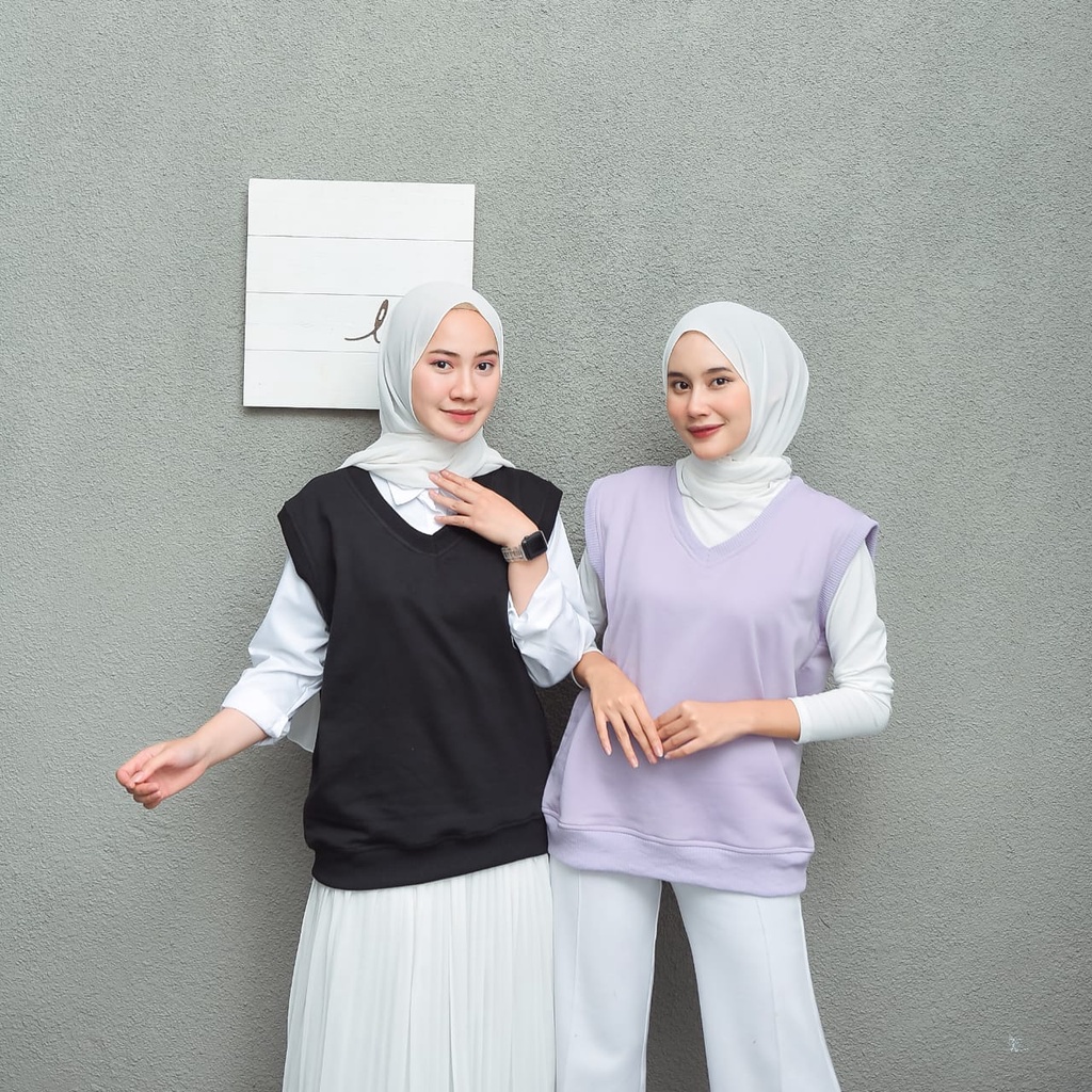 Jual NOUSKA - BASIC VEST Rompi Korea Lucu Polos Vintage Korean Style ...