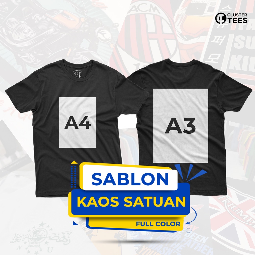 Jual KAOS CUSTOM SABLON SATUAN FULL COLOR | SABLON KATA-KATA FOTO DESAIN SENDIRI | Shopee Indonesia