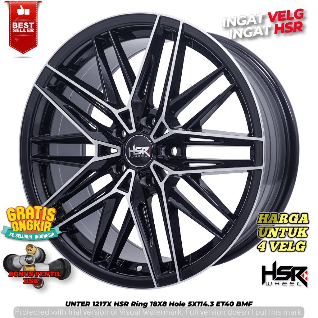 Jual Velg Racing Ring 18 HSR UNTER R18x8 pcd 5x114,3 velg mobil hrv crv brv innova xpander ...