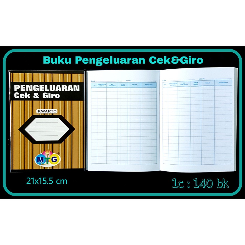 Jual SOS Buku Pengeluaran Cek-Giro Kwarto | Shopee Indonesia