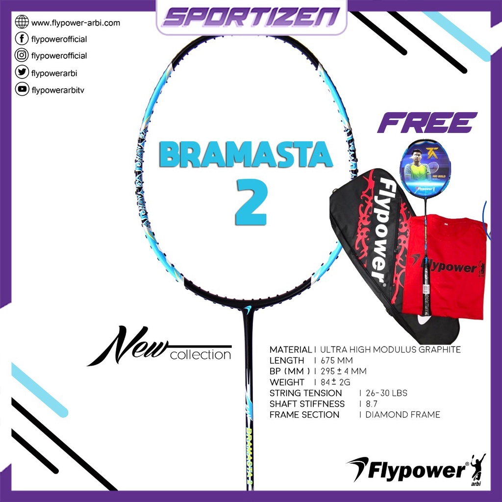Jual RAKET BADMINTON BULUTANGKIS FLYPOWER BRAMASTA 2 ORIGINAL | Shopee ...