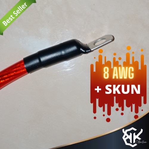 Jual Kabel 8 AWG Plus 2 Skun Kabel Negatif Kabel Massa Kabel Grounding ...