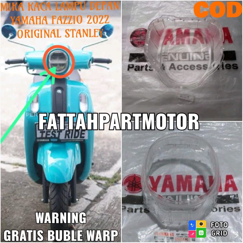 Jual Mika kaca lampu depan Yamaha Fazzio 2022 Original Stanley | Shopee ...
