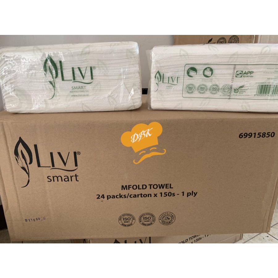 Jual Tissue Livi Hand Towel Smart Multifold 150s / Tisu Wastafel ...