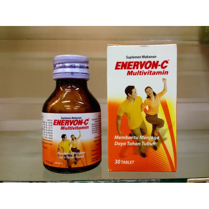 Jual ENERVON C BOTOL 30 tablet/MULTIVITAMIN/SUPLEMEN | Shopee Indonesia