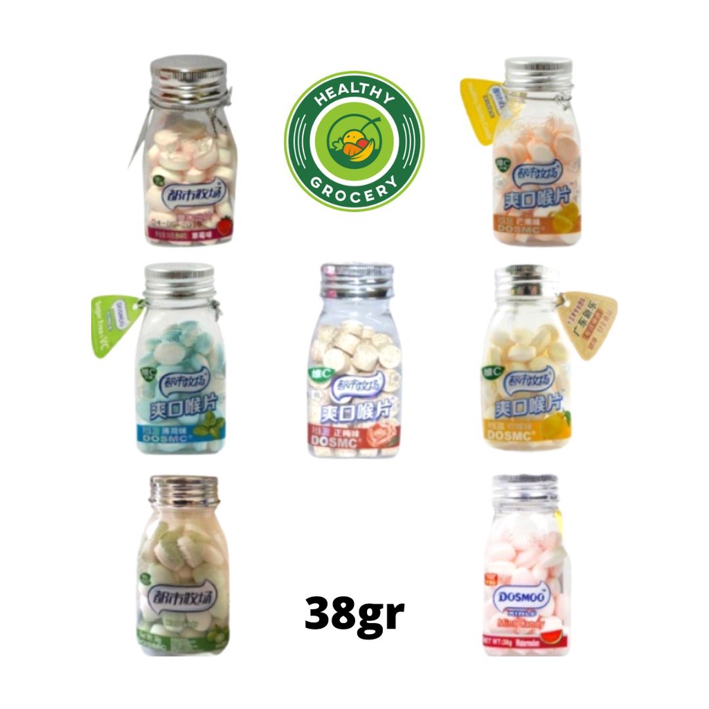 Jual Dosmc Permen Kembang Gula 38gr Mint Lemon Mangga Plum Semangka ...