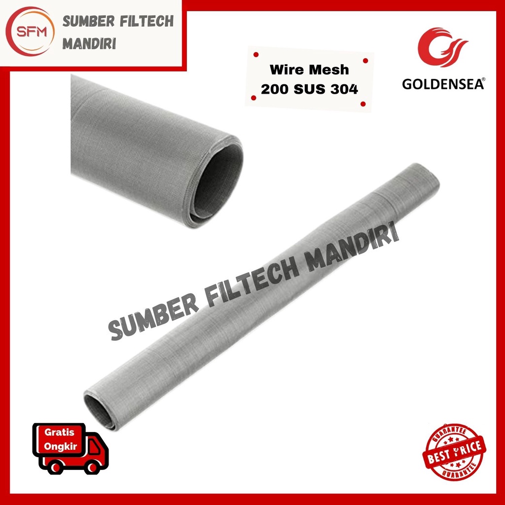 Jual Goldensea Wire Mesh Saringan SS 304 # 200 (Lebar 1m) / Wiremesh ...