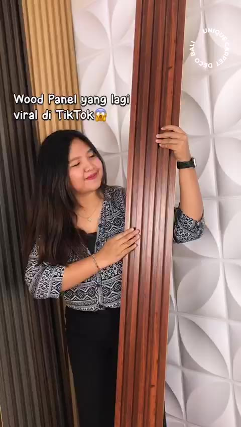 Jual PVC Wood Panel Motif Kayu Salur Minimalis / Wall Panel Kayu ECHO WOOD | Shopee Indonesia