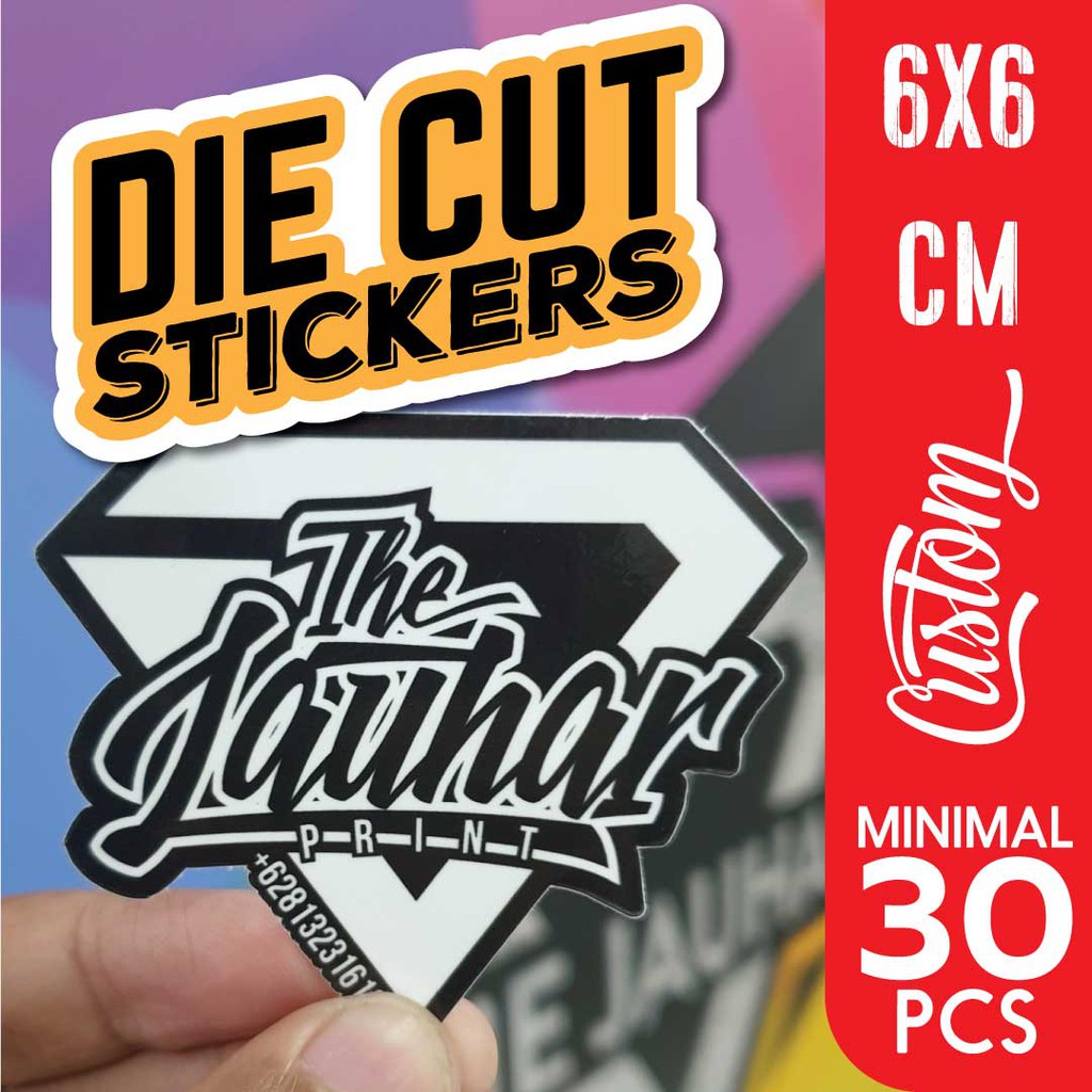 Jual Sticker Vinyl Custom Die Cut / Sticker Diecut / Cetak Stiker ...
