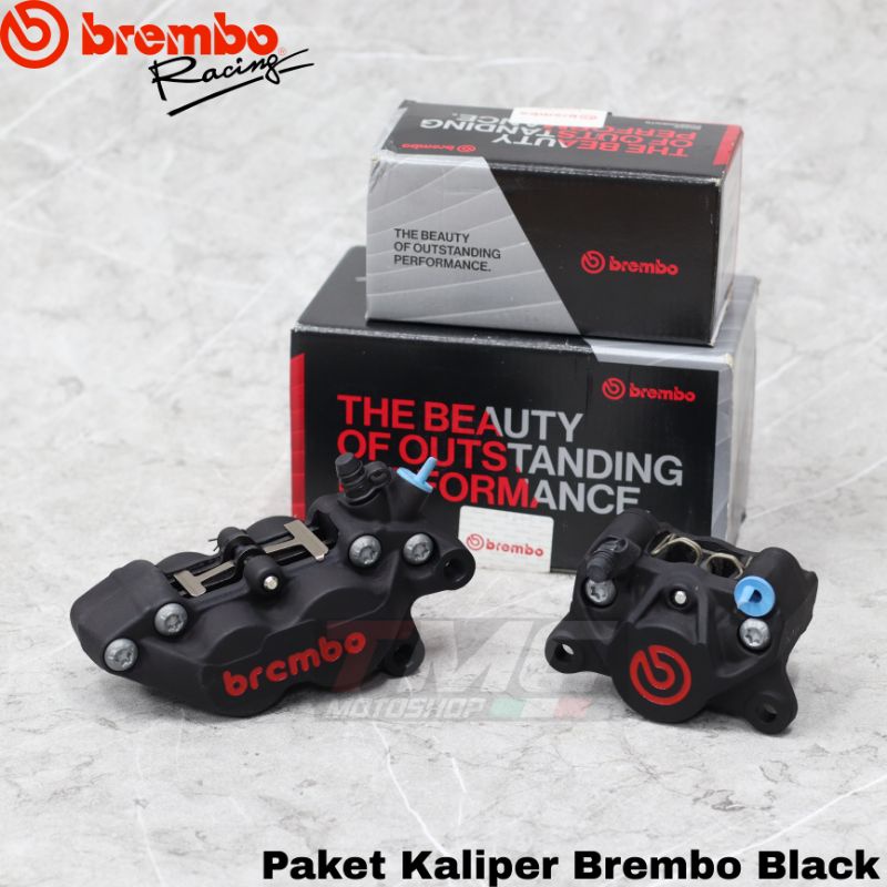 Jual Paket Kaliper Brembo 4p 2p Black Red Logo ORIGINAL | Shopee Indonesia