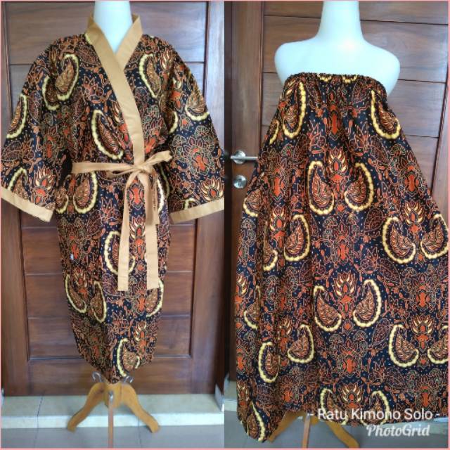 Jual Kimono Batik set Kemben Spa size Jumbo motif Jawa Klasik | Shopee ...