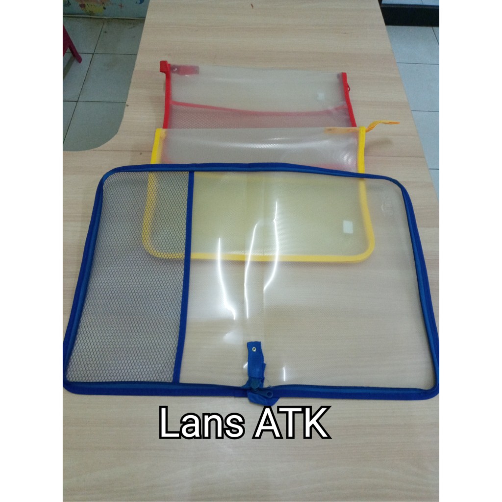Jual Map Plastik Resleting Jaring Zipper Bag Jenia / Map Plastik ...