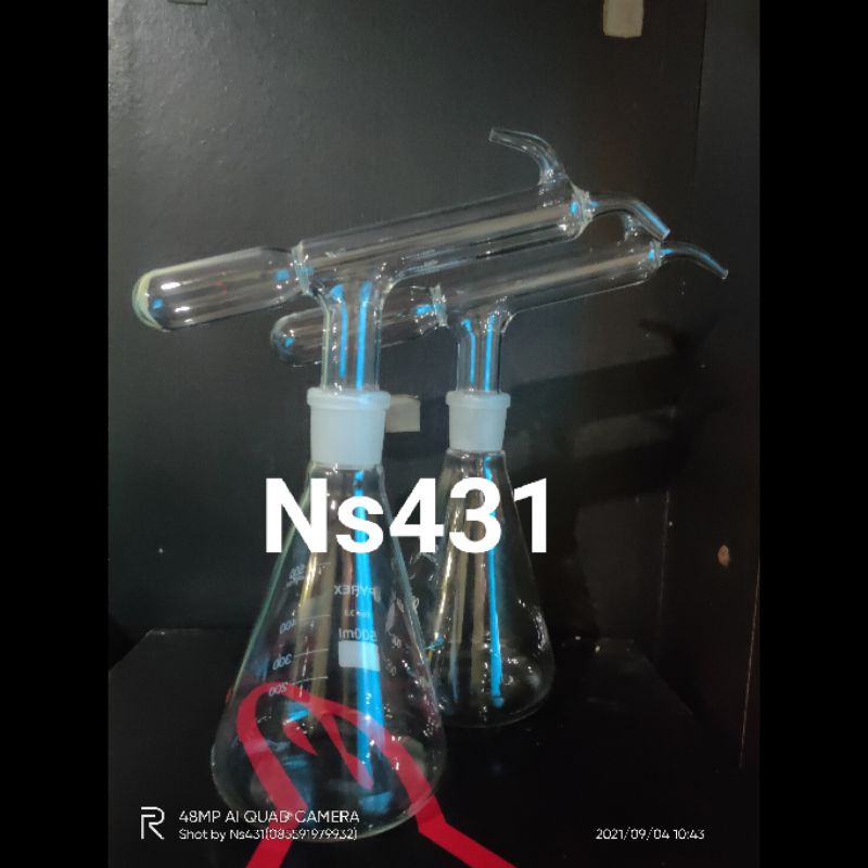 Jual glass pipet automatic 50ml + erlenmeyer flask 500ml pyrex | Shopee ...