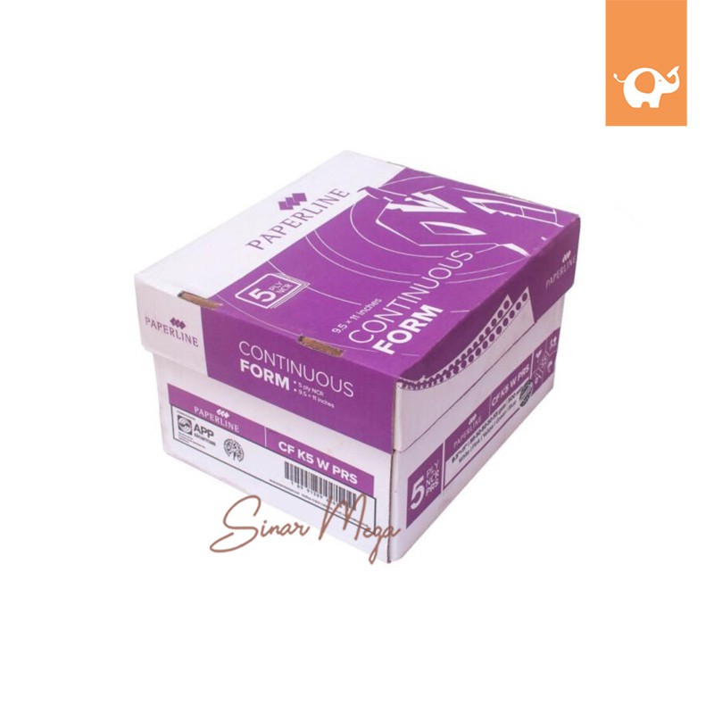 Jual Paperline PPL Continous Continuous Form 5 PLY Warna PRS (Dibagi 2 ...