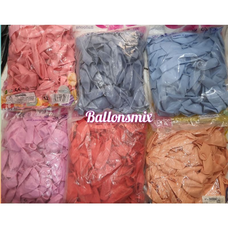 Jual Balon pastel 12 inch ( 1pack isi 100pc) | Shopee Indonesia