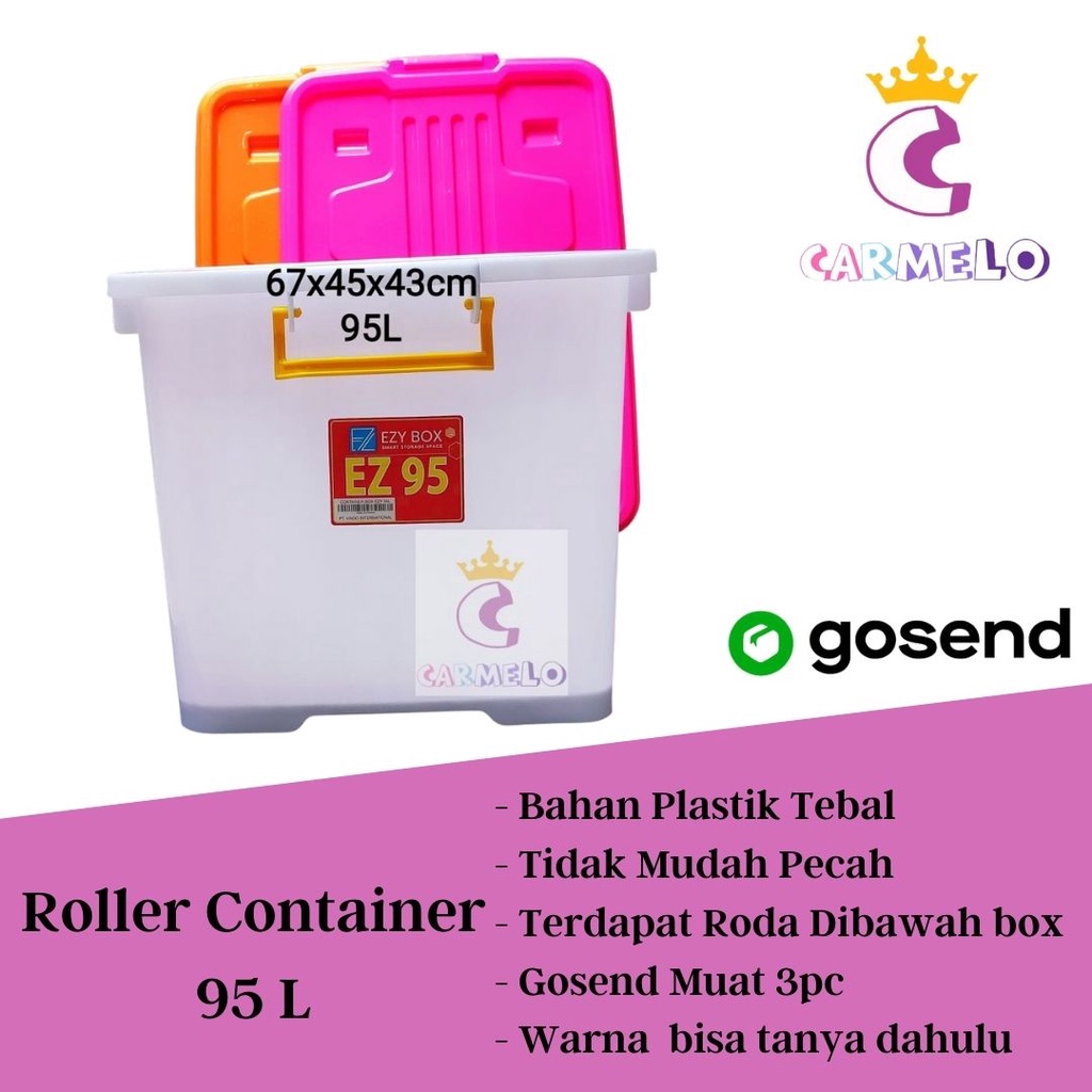 Jual Container Box 95L EZ / Roller Box/ Container Box/ Container Plastik/ Box Plastik / Box ...