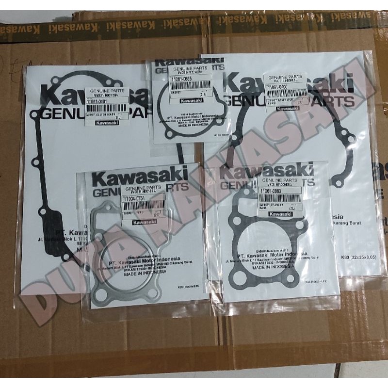 Jual PAKING GASKET MESIN FULL SET KLX 150 BF D-TRACKER S L ORIGINAL | Shopee Indonesia