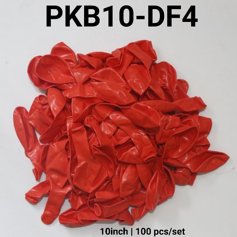 Jual PKB10-DF4 Balon latex 10 inch 1 pak isi 100 tebal orange gelap ...