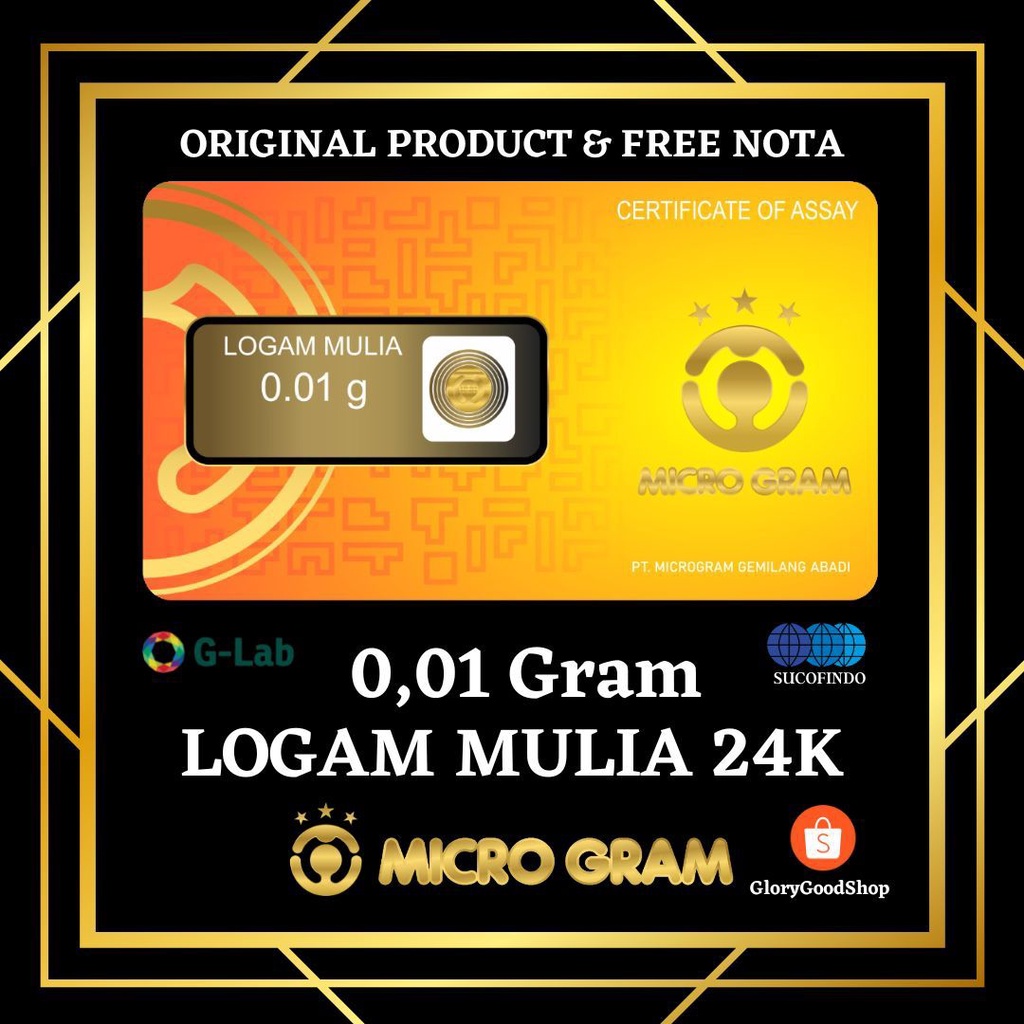 Jual Emas Micro Gram 0,01 Logam Mulia 24 Karat Mini Gold Mini Gram Baby ...