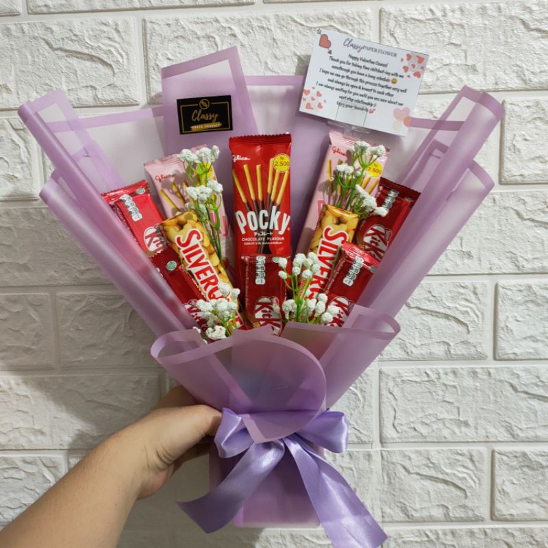 Jual Snack Bouquet Coklat Cadbury / Kitkat / Bucket Bunga Buket Snack ...