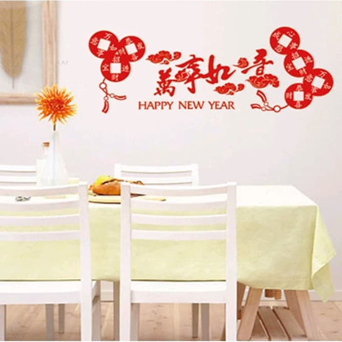 Jual Stiker Dinding / Stiker Kaca / Wall Sticker (Selamat Tahun Baru ...