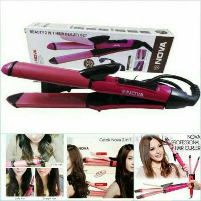 Jual Catokan Nova 2in1 NHC 2009 Hair Beauty Set Lurus dan Curly | Shopee Indonesia