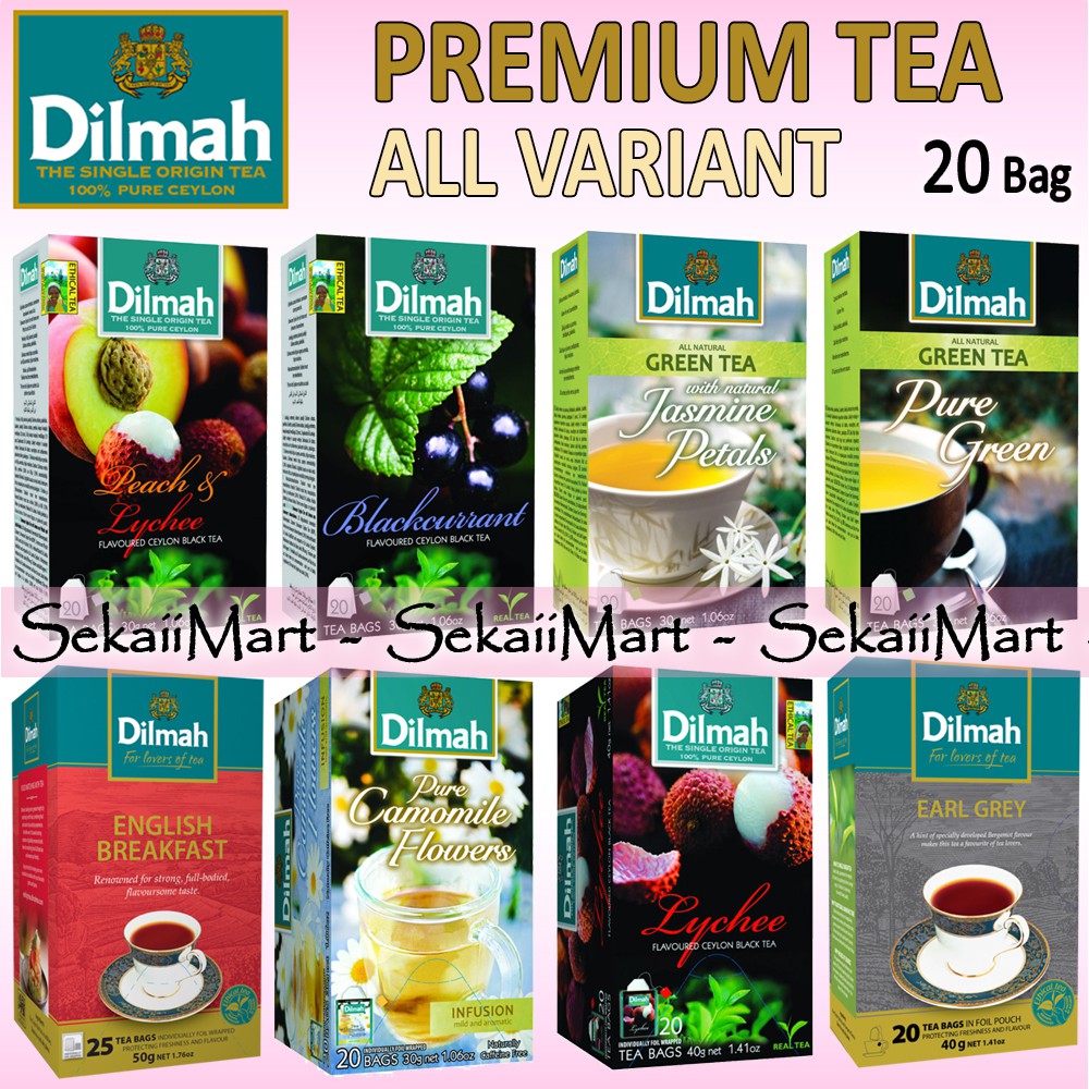 Jual DILMAH Teh Premium Lengkap Semua Rasa isi 20 Kantong - All Variant ...