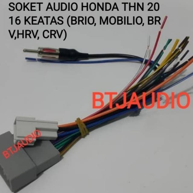 Jual SOCKET/SOKET AUDIO HEAD UNIT HONDA THN 2016 UP (BRIO,MOBILIO,BRV ...